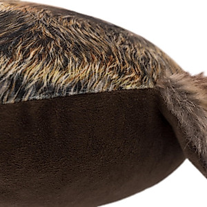 JWH 3D Bear Head Throw Pillow Decorative Animal Accent Pillow Pet Print Pillowcase Stuffed Plush Cushion Girls Kids Bed Bedroom Couch Colorful Faux Fur 12x10 Inch Black Brown