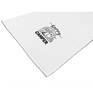 Happy Camper Towels Kitchen Towels Dishcloths Hand Towels,Camping Kitchen Towels for Camp Campers RV Trailer,Camping Gifts for Women Men Kids Camper Dad Her Him Boys,Camping Lovers Gifts
