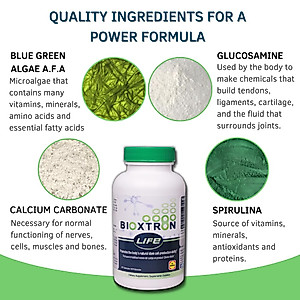 Bioxtron Life AFA Stem Cell Supplement - Regenerate Tissue and Cells - Joint & Muscle Pain - Fatigue - Immune System Support - Natural Formula Blue Green Algae Aphanizomenon Flos-Aquae - 90 Caps