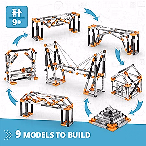 Engino- STEM Toys, Buildings & Bridges, Construction Toys for Kids 9+, Educational Toys, Gifts for Boys & Girls (9 Model Options), STEM Kit for Learning