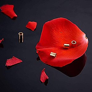 BENECREAT 60PCS 18K Gold Plated Spacer Beads Small Metal Beads for DIY Jewelry Making and Craft Work - (2.5mm Hole)