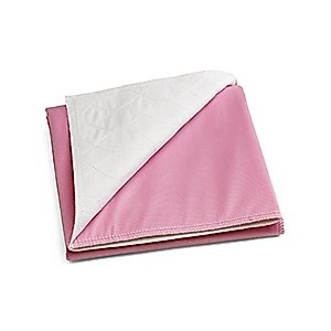 Medline Softnit 300 Pink Underpad, Durable for Incontinence, Comfortable for Homecare, Reusable, Leak-Proof, Large Size 18 in x 24 in, 1 Pad