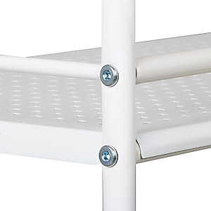 World Pride Rolling Salon Trolley Cart, 3 Tier, White