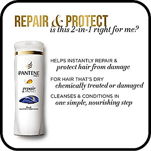 Pantene Repair and Protect 2 in 1 Shampoo & Conditioner 12.6 Fl Oz