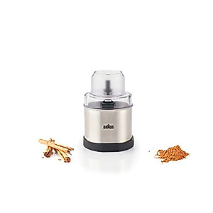 Braun MQS270SI Multiquick Coffee and Spice Grinder Hand Blender Attachment, 1.5-Cup