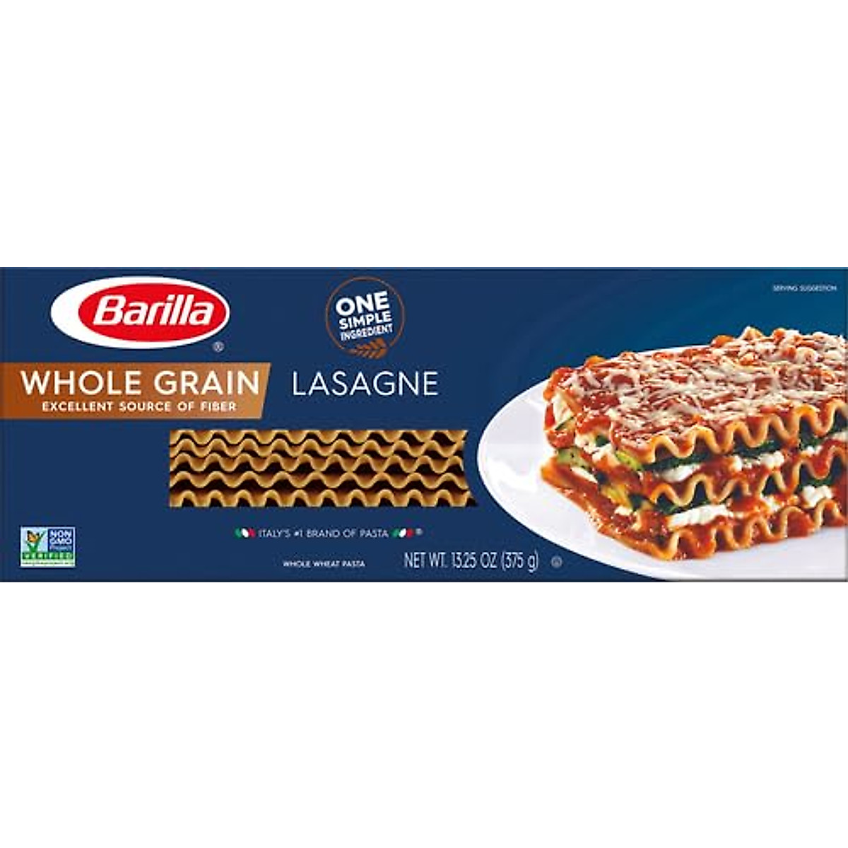 Barilla Whole Grain Wavy Lasagne Noodles, 13.25 oz