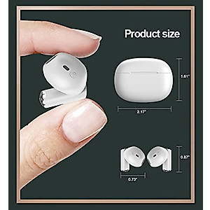 Nizumei Wireless Earbuds Bluetooth Headphones Earphone with Charging Case, Stereo in-Ear Headphones with Microphone, Headsets for Phone iPhone Android Sport Work Running