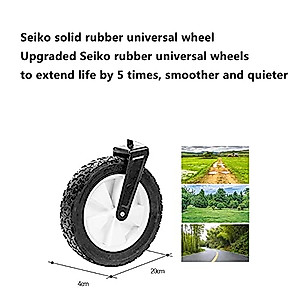 Suuim Collapsible Folding Wagon, Folding Wagon,Collapsible Utility Trolley Outdoor Cart,with Rubber Universal Wheels,for Camping Garden Beach All Terrain wi