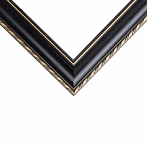 Craig Frames Victoria, 20x24 Picture Frame Matted for a 16x20 Photo, Ornate Black and Gold