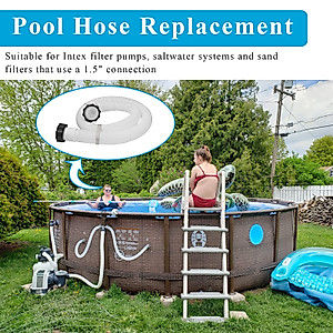 1.5" Diameter Pool Pump Replacement Hose for Intex Filter Pumps Sand Pump & Saltwater Systems - 59" Long(2 Pack)