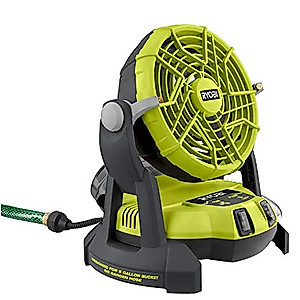 RYOBI 18-Volt ONE+ Bucket Top Misting Fan Kit