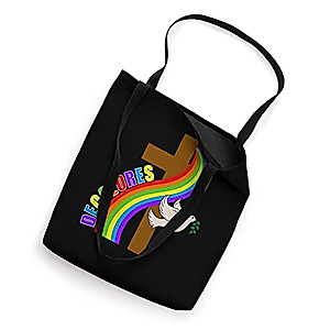Decolores Cursillo Rainbow Cross with Peace Dove (Dark) Tote Bag