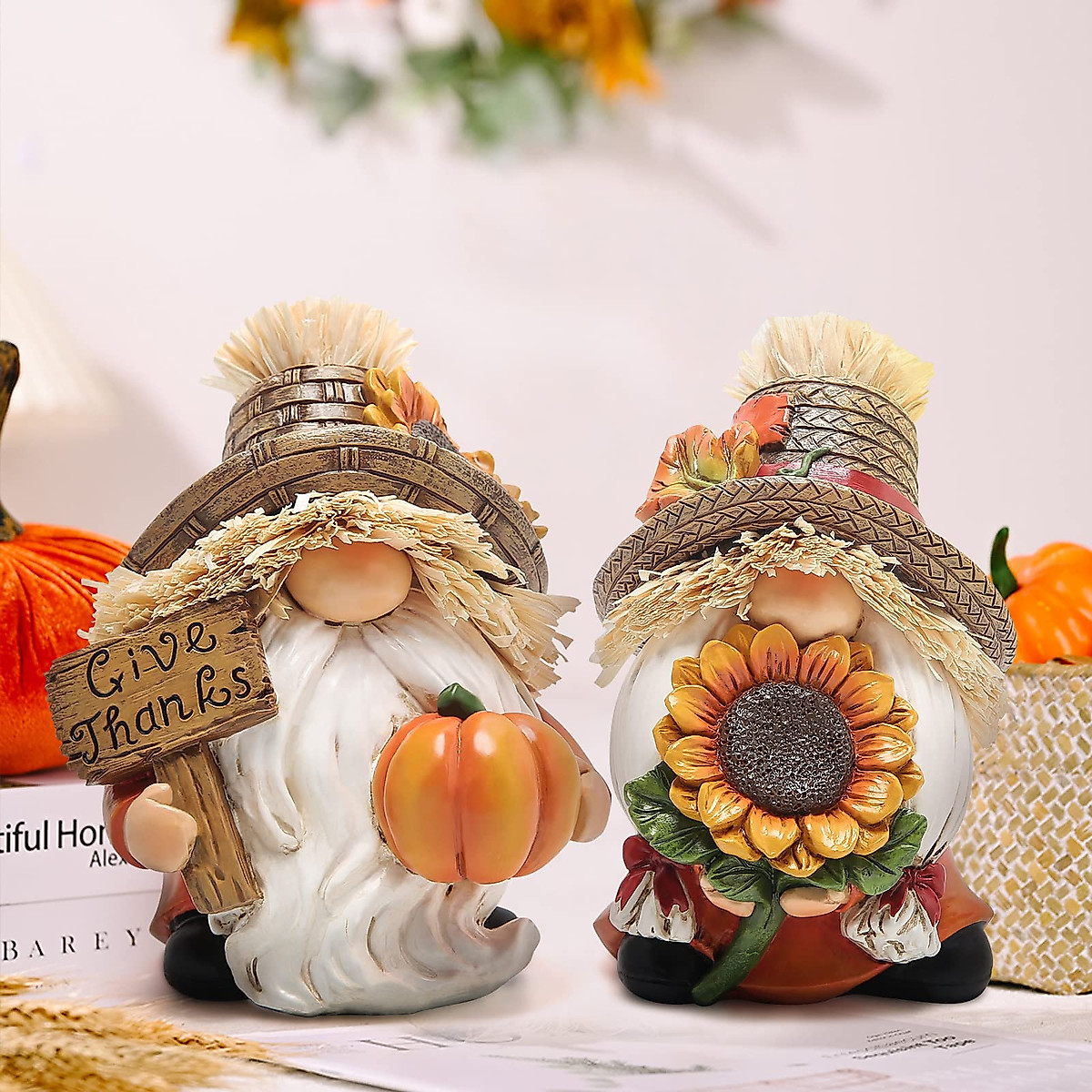 Hodao Fall Thanksgiving Scarecrow Gnomes Table Decorations for Home Creative Thanksgiving centerpieces for Tables Thanksgiving Gifts