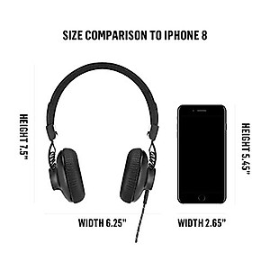 House of Marley Positive Vibration 2: Over-Ear Wired Headphones with Microphone, Plush Ear Cushions, and Sustainable Materials (Black)