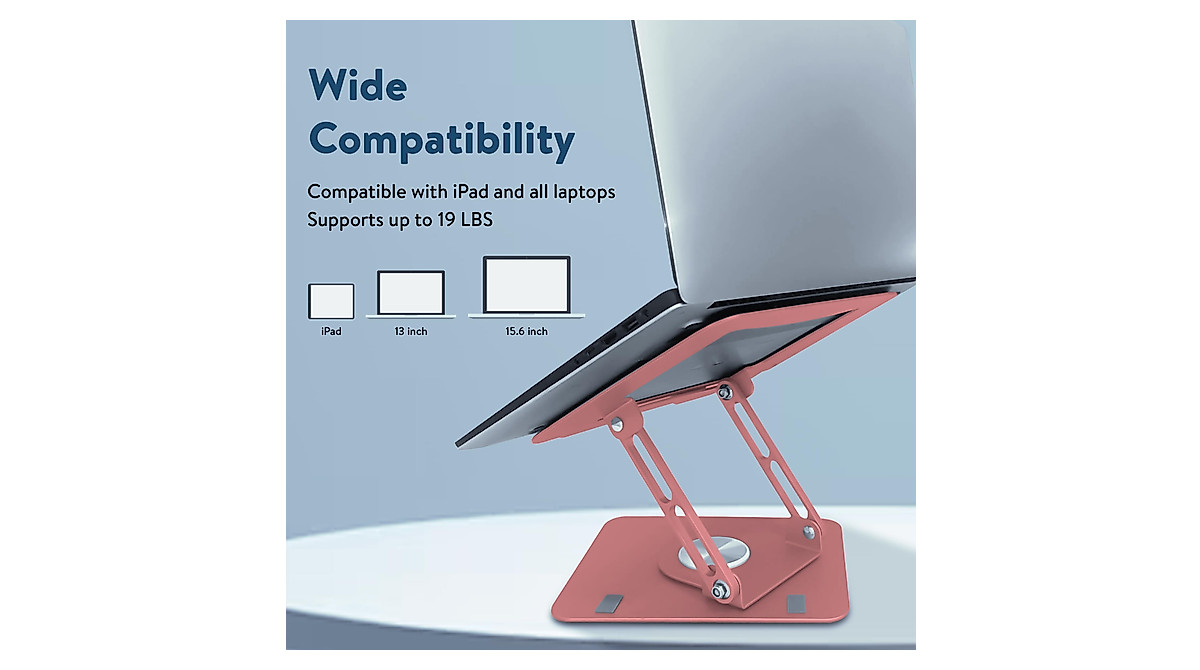 Ergonomic Swivel Laptop Stand with 360° Rotation