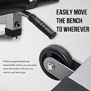 Adjustable Weight Bench 1000 LBS Capacity, Incline Decline Exercise Utility Workout Bench 7+4 Positions Adjustable for Multi-Purpose Home Gym Workout