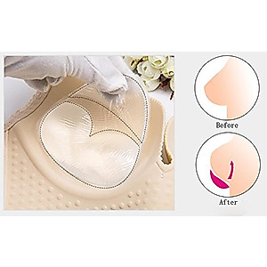 UPSTORE 1Pair Silicone Gel Triangle Shaped Bra Inserts Breast Chest Swimsuit Pads Enhancers Push-up Molding Pad A to D Cup for Bikini (Clear)