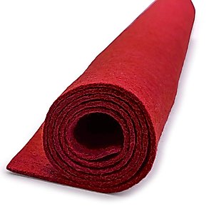 Rocking Red - Wool Felt Oversized Sheet - 35% Wool Blend - 1 12x18 inch Sheet