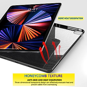 WOGROO Case for iPad Pro 12.9-inch (6th, 5th & 4rd Gen), Thin and Soft Tablet Protective Cover for iPad Pro 12.9" 2022 & 2021 & 2020, Black