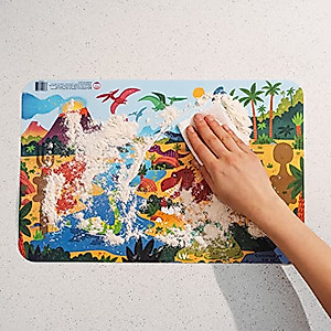 Constructive Eating Made in USA Toddler Dining Set: Kids Placemats for Dining Table with Dinosaur Plate & Utensils, Perfect Toddler Boy Gifts or Toddler Girl Gifts for 2 Year Old, Toddler Forks and Spoons for Picky Eater