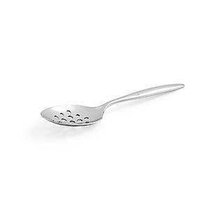 Portmeirion Sophie Conran Arbor Slotted Salad Spoon | 10-Inch | Made of Stainless Steel | Flatware Slotted Utensil | Serving Spoon for Party, Banquet, or Buffet | Kitchen Basics | Dishwasher Safe