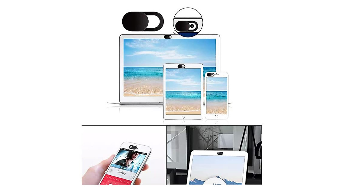 Ultra-Thin Webcam Cover Slide 12 Pack for Privacy