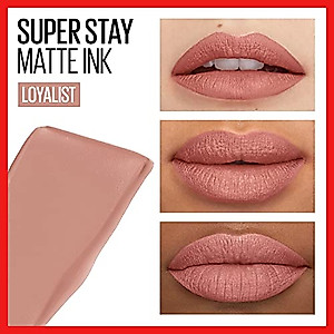 Maybelline Super Stay Matte Ink Liquid Lipstick Makeup, Long Lasting High Impact Color, Up to 16H Wear, Loyalist, Light Pink Beige, 1 Count
