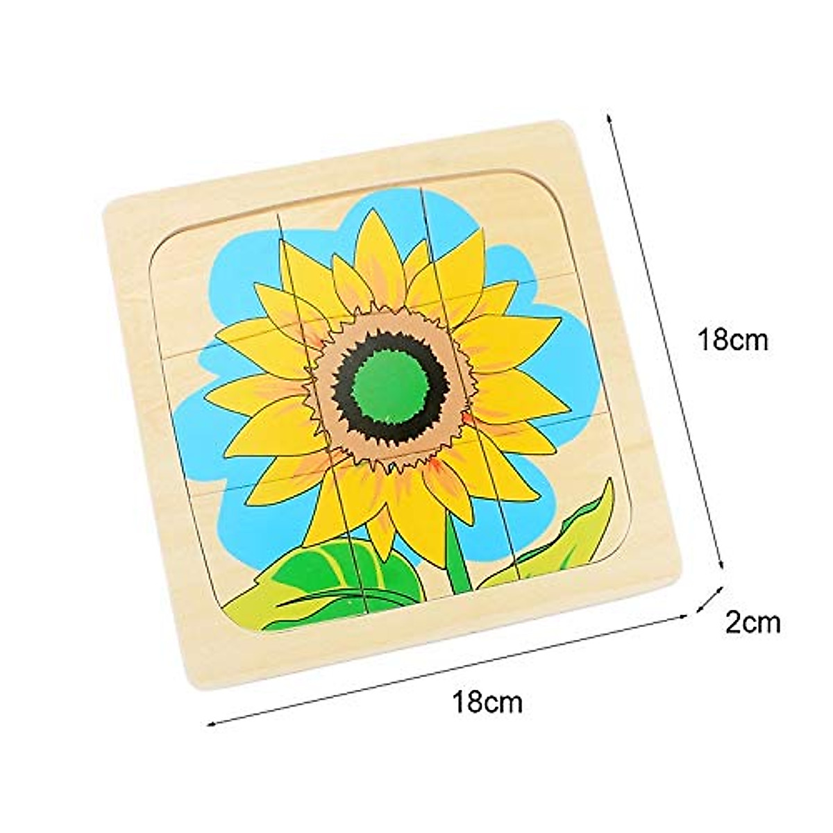 Montessori Children Wood Plant Education Toy Baby Toddler Life Cycle of Sunflower Puzzles Jingsaw Preschool Brinquedos Juguets