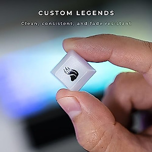 Glorious Polychroma Keycaps: Clear for RGB Shine Through for Mechanical Gaming Keyboards, 115 Keys, Translucent Cherry Profile