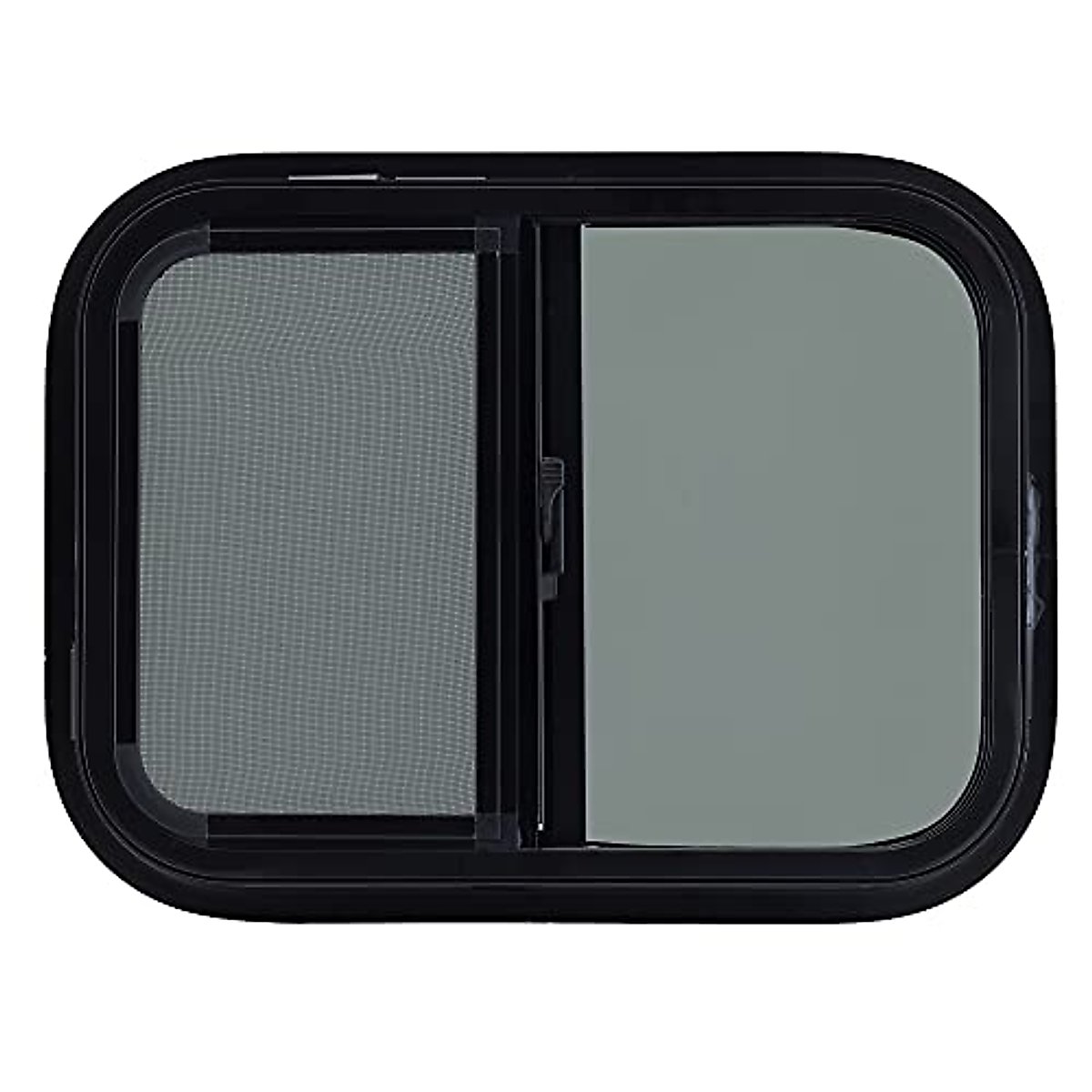 RecPro RV Window | 20" W x 15" H | Teardrop Horizontal Slide | RV Window Replacement | 1 1/2" Trim Ring Included | Made in USA