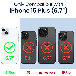 Hi Space Case Compatible with iPhone 15 Plus 2023 6.7 Inch, Slim Shockproof Full Body Rugged Hard Protective Cover, Datura Mandala