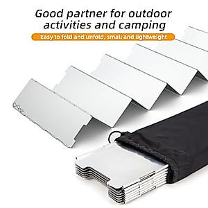 Camping Stove Windscreen 12 Plates Ultralight Folding Camp Stove Windscreen Portable Camping Stove Windshield for Use with Alcohol Stoves and Other Backpacking Stoves Butane Stoves
