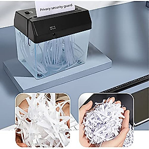 Charella Shredder,Portable Mini Electric USB and Battery Operated Paper Shredder Paper Strip Cut Machine Paper and Document (Battery N
