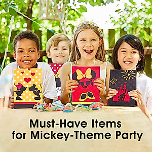 24 Pack Mickey Minnie Party Favor Bags Paper Goodie Bags - Treat Candy Bag for Kids' Minnie Mickey Theme Party, Boys Girls Mickey Birthday Party Supplies Gift Bags with Stickers for Party Decorations