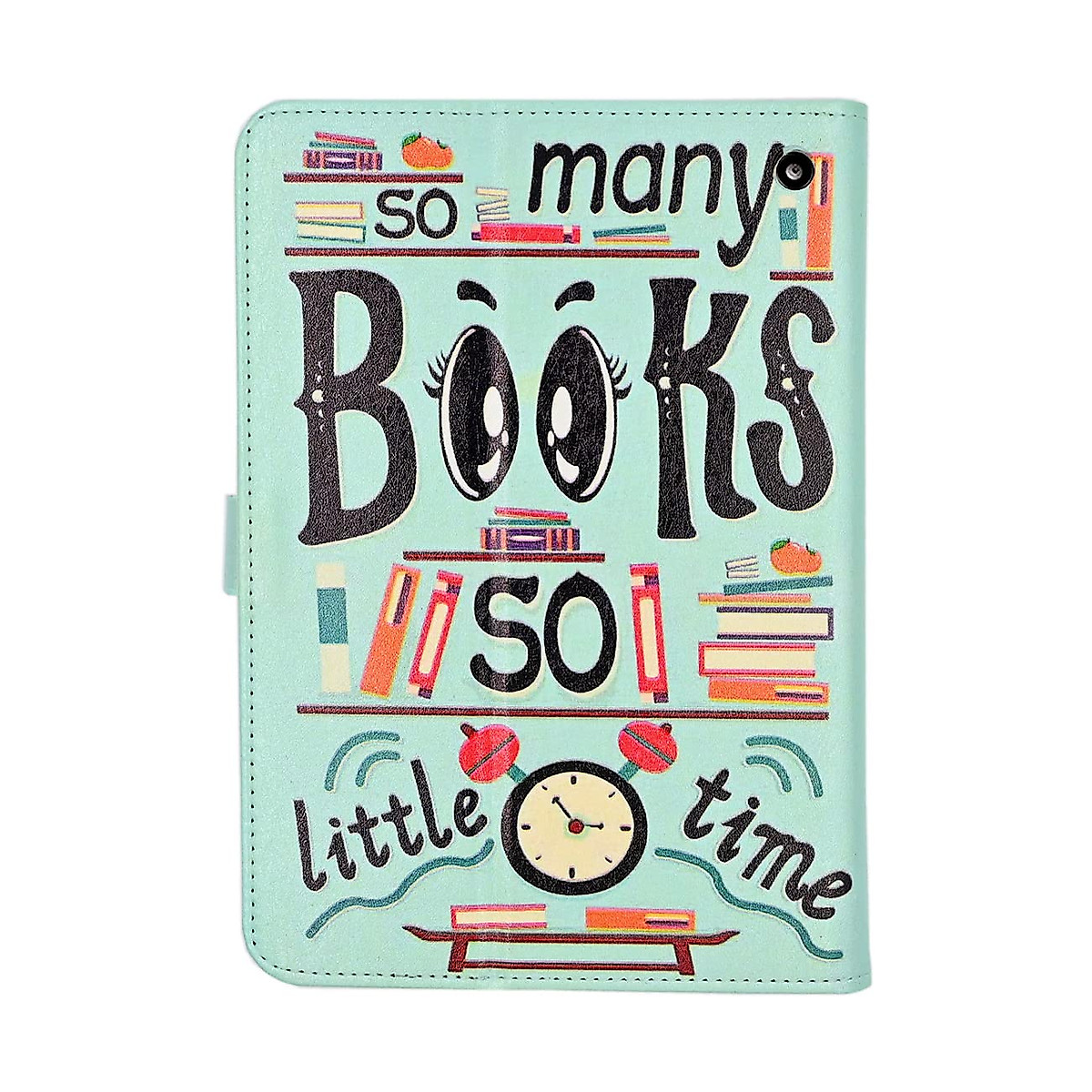 YOYOYX Case for Amazon Kindle Fire 7 Tablet (2022 Release-12th Generation), Slim Folding Premium PU Leather Protective Case Stand Shell Shockproof Soft TPU Cover, Book Lover Quote