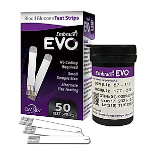 Embrace EVO Blood Glucose Test Strips 50ct Vial