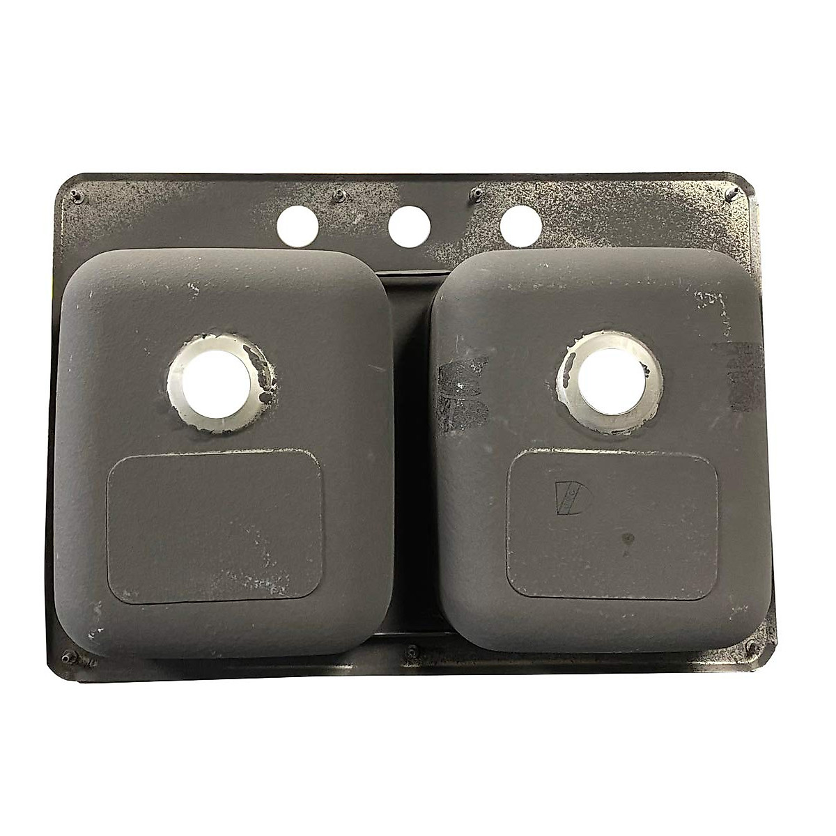 Class A Customs | 25" X 17" X 5" Stainless Steel Double Bowl Sink | 300 Series Stainless Steel | RV Camper Motor Home Sink | Concession Sink