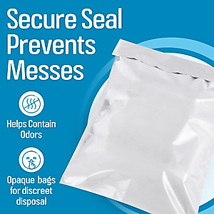 Impresa Extra Large Adult Diaper Disposal Bags - 75 Pack - FSA/HSA Eligible - Odor and Leak Proof - Tear-Resistant Undergarment Bags for Adult Diapers - Extra Thick (12 x 15 In)