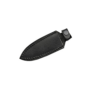 Sczo Supplies 7.5" Black Wood Handle Full-Tang Outdoor Spear-Point Hunting Knife (203403)
