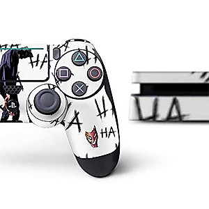 Skinit Decal Gaming Skin Compatible with PS4 Slim Bundle - Officially Licensed Warner Bros Hahaha - The Joker Design
