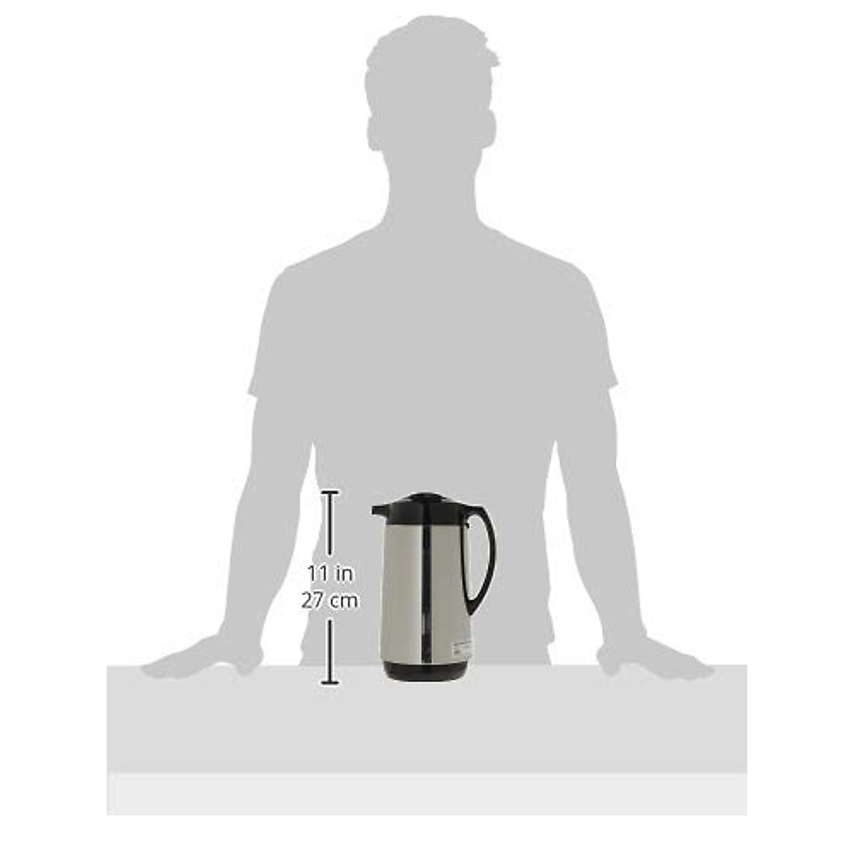 Zojirushi Thermal Serve Carafe, Made in Japan, 1.0 Liter, Polished Stainless Steel