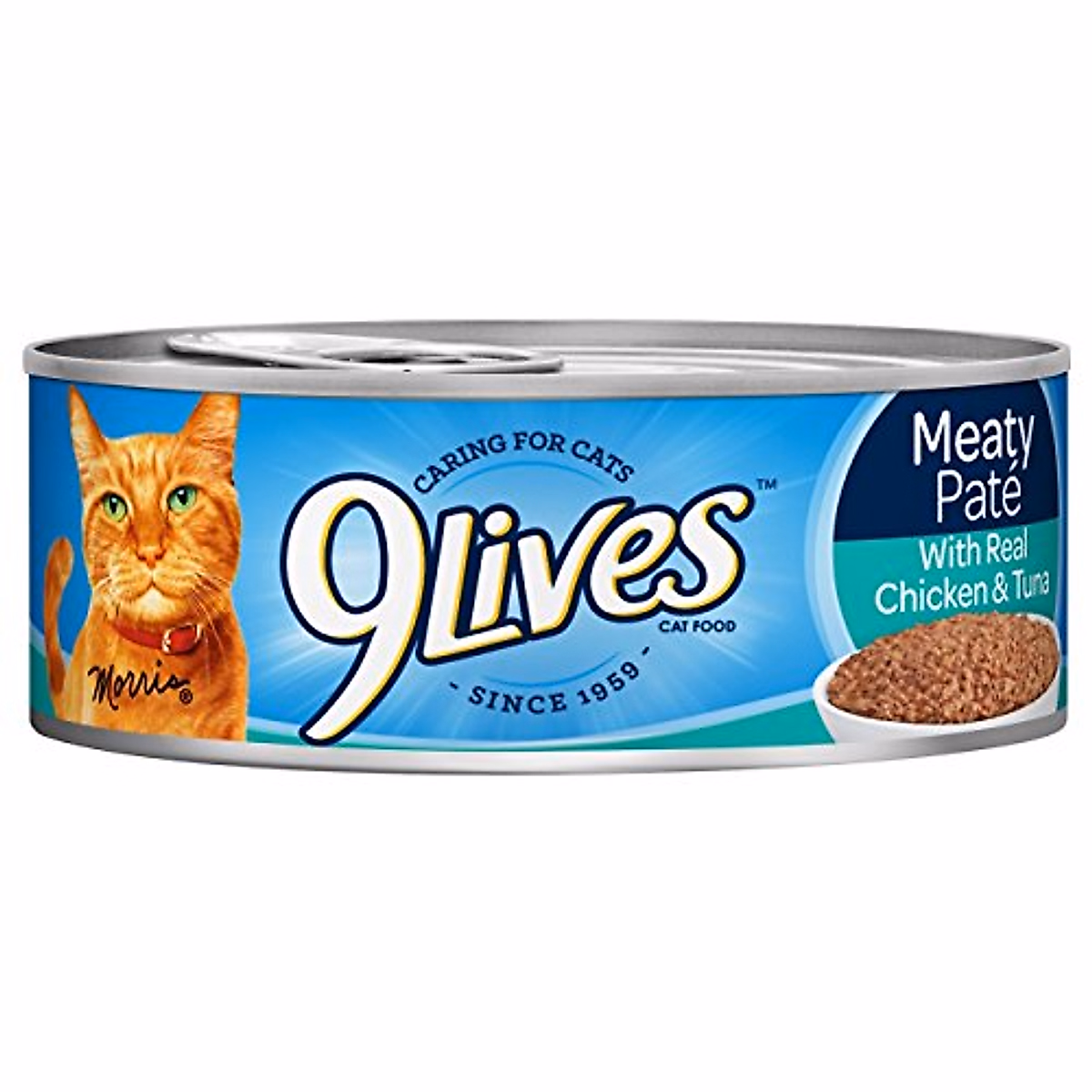9Lives Meaty Paté With Real Chicken & Tuna Wet Cat Food, 4/5.5-Ounce Cans (Pack Of 6)