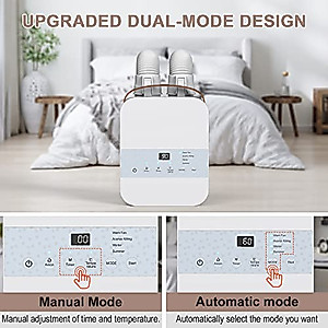 MORFY Portable Blanket Warmer, Double Nozzle Bed Warmer for Warming Bed, Blanket Warmer with Shoe Dryer Attachment, LCD Touch Double Mode Design