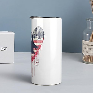 Airplanes U.S. Flag Funny Coffee Mug Stainless Steel Travel Insulated Tumbler Double Wall Water Cup 10 Oz