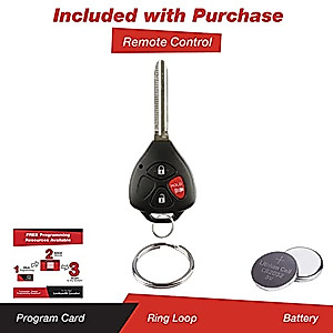 KeylessOption Keyless Entry Remote Control Car Key Fob Replacement for HYQ12BBY G Chip