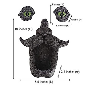 Tree Faces Decor Outdoor, Old Man Wild Bird Feeder Tree Hugger Statues in The Dark Eyes Garden Decor Yard Art