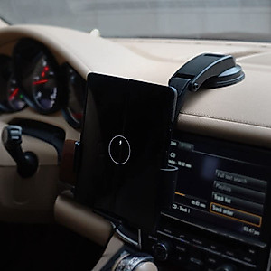 GAZE Car Wide H V2 Wireless Car Charger Compatible with Galaxy Z Fold 6, 5, 4, Dual Coil Portrait Viewing Capable Fast Charging auto Clamping car Mount