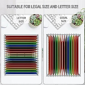 TOPCJ Legal/Letter Size Hanging File Folder Frame,File Cabinet Desk Organizer,Hanging File Folders Frame,Filing Cabinet for Expanding/Single Folders,Easily Assembly,Not suitable for Drawer