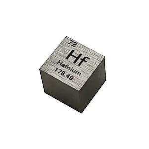 Jonoisax 10 Mm Hafnium Metal Cube - 99.9% Pure for Element Collection Lab Experiment Material Hobbies Substance Block