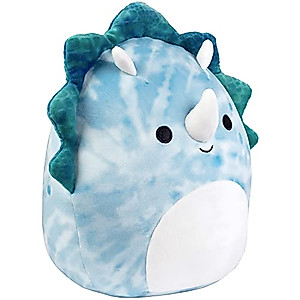 Squishmallows 10" Jerome The Triceratops - Officially Licensed Kellytoy Plush - Collectible Soft & Squishy Dinosaur Stuffed Animal Toy - Add to Your Squad - Gift for Kids, Girls & Boys - 10 Inch